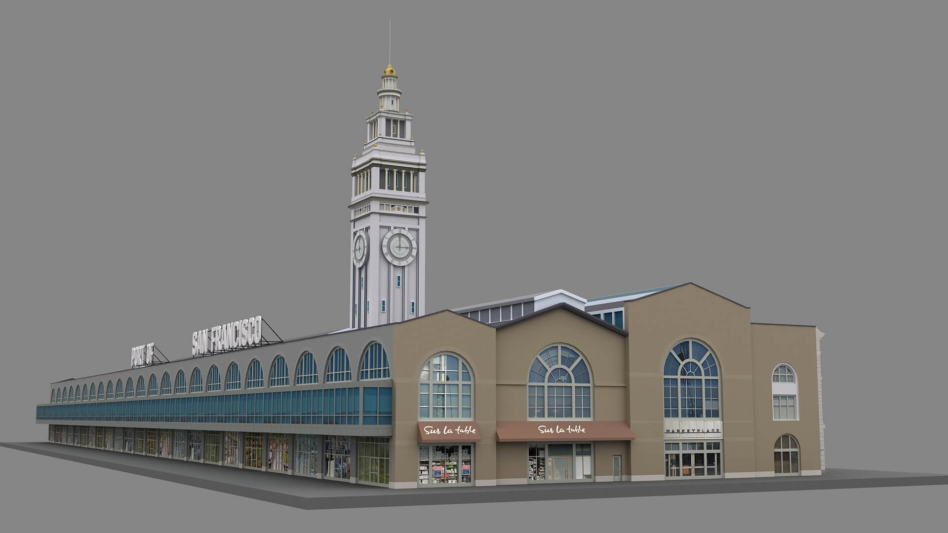 Ferry Building San Francisco 3d model - ifinger3d.com